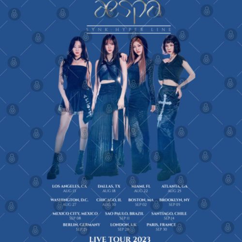 Aespa World Tour 2023 T-Shirt, Aespa Synk Hyper Line Tour Shirt, Aespa ...