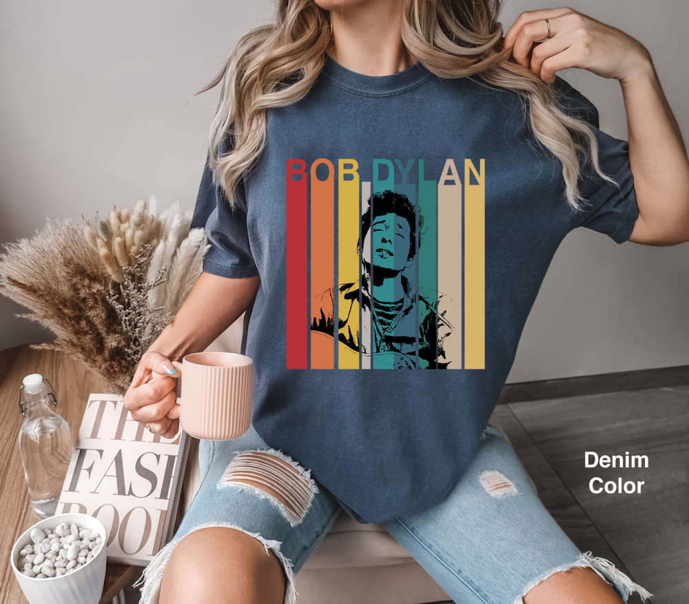 Vintage Bob Dylan T-Shirt: Retro Comfort Colors Tee Funny Music Band ...