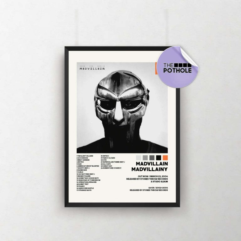MF DOOM Posters / Madvillainy Poster, Tracklist Album Cover Poster ...