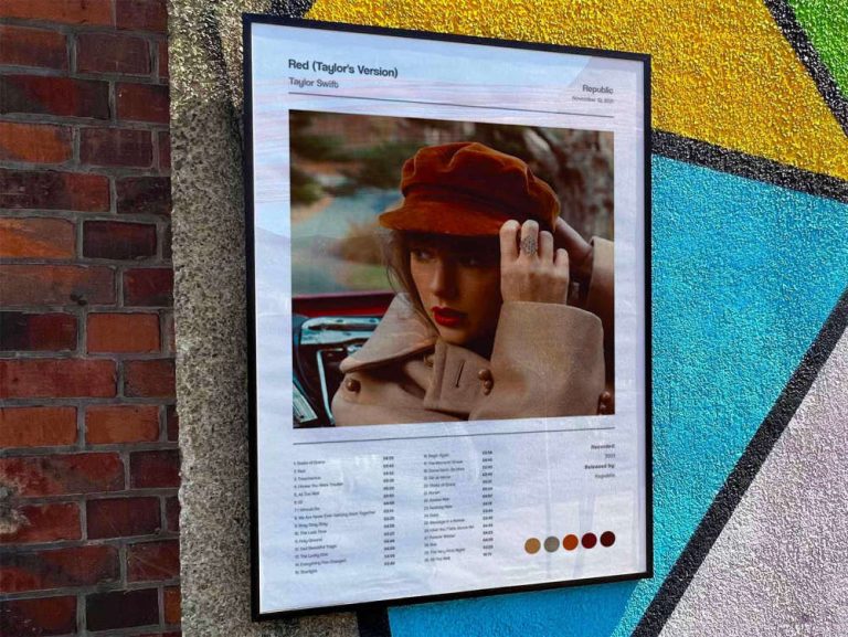 Taylor Swift "Red (Taylor"s "Version)" Album Cover Poster for Home Room ...