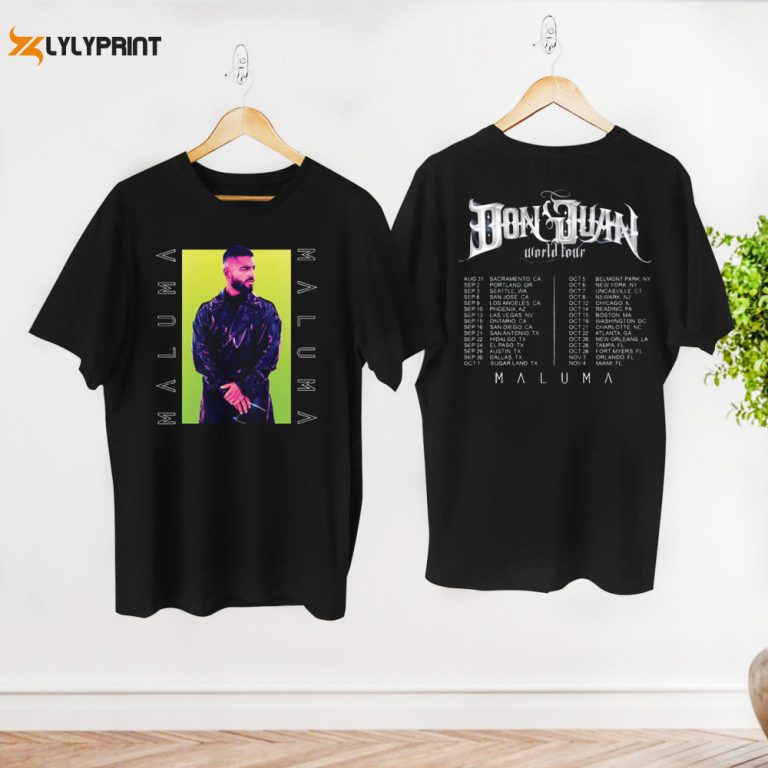 Tour 2024 Maluma Graphic Shirt, Don Juan North American Tour Maluma ...